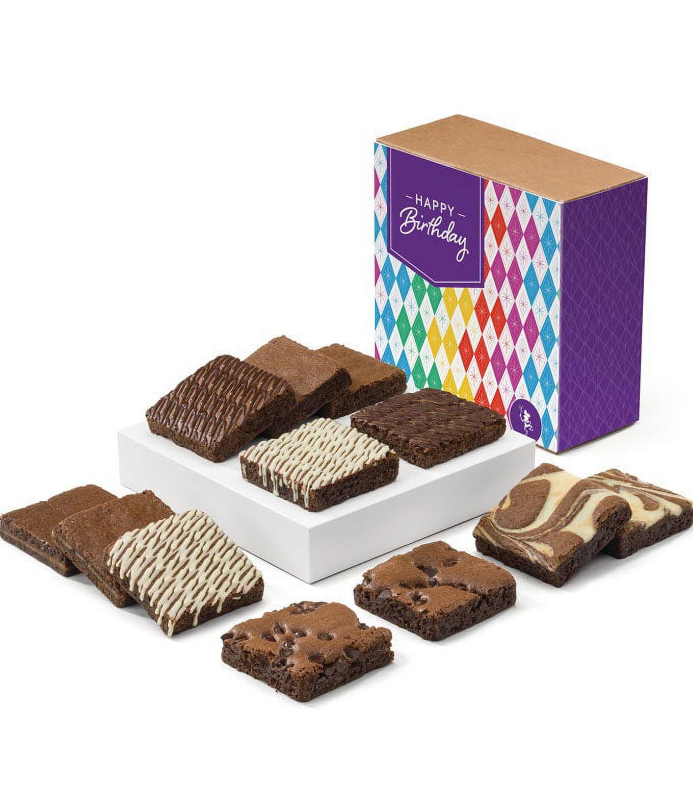 From You Flowers - Happy Birthday Nut-Free Two Dozen Fairytale Brownie ...