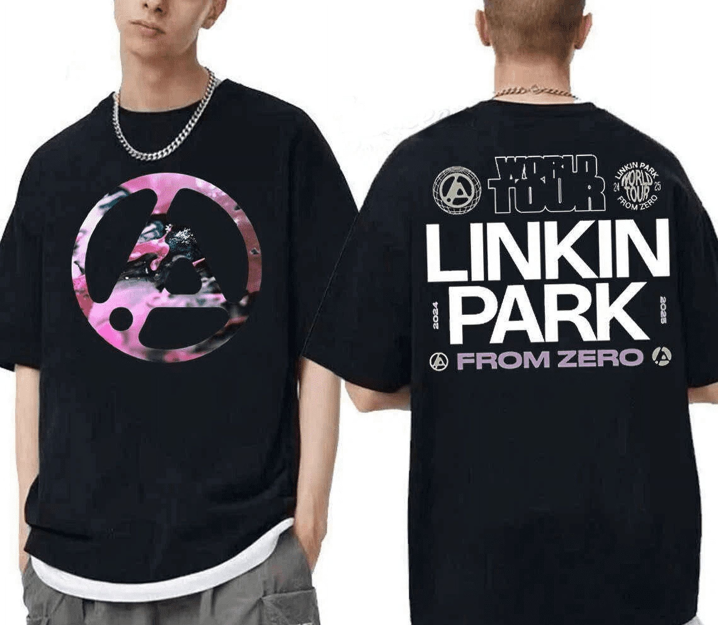 From Zerop World Tour 2025 Unisex T-Shirt, 2 Sides Rock Band Linkin Park Unique Design Graphic ...