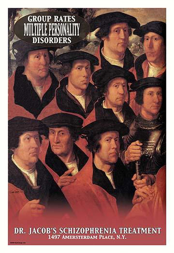 From a painting of Dutch Burgers, this group all look alike ergo ...