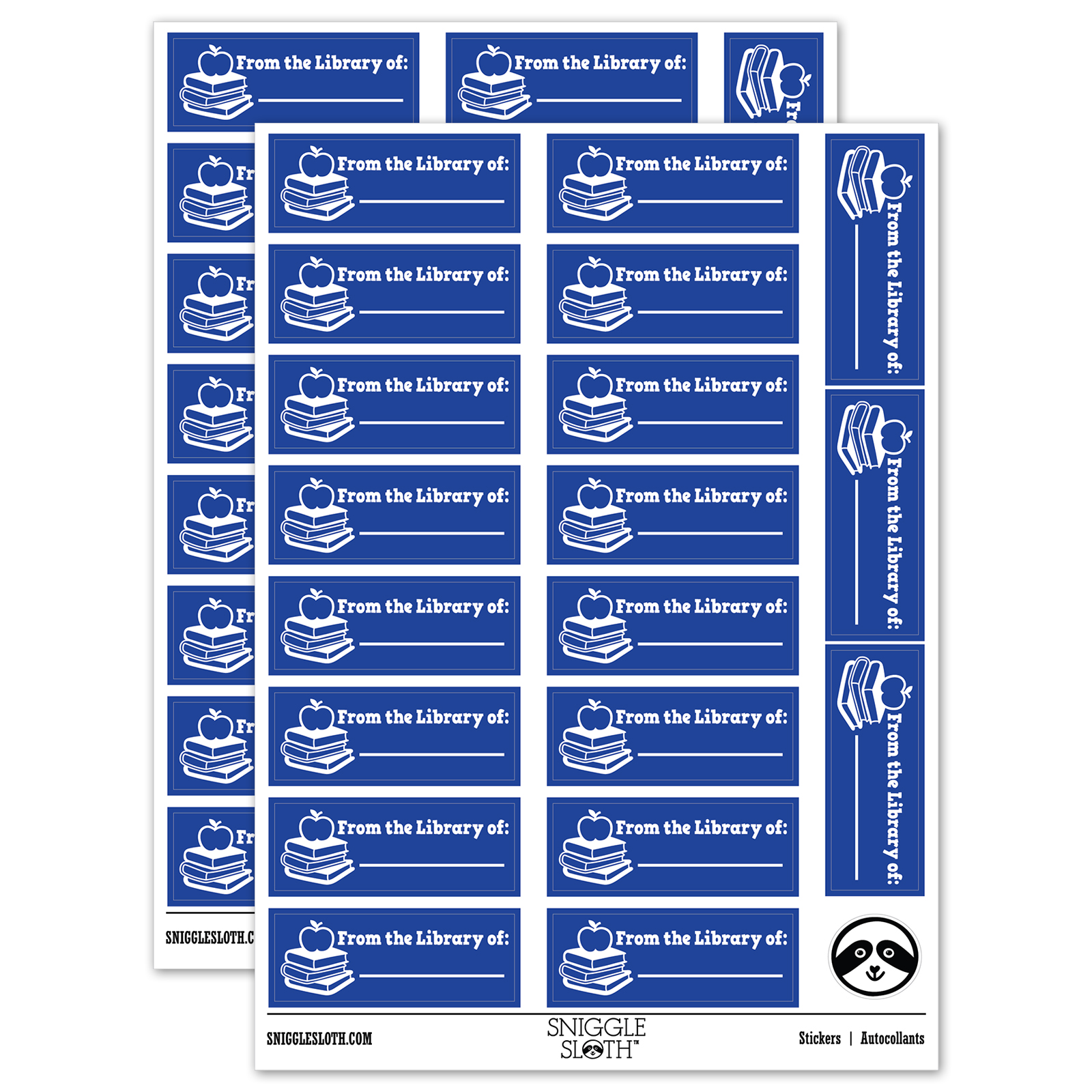 From the Library of Teacher Student School Sticker Set - Dark Blue ...