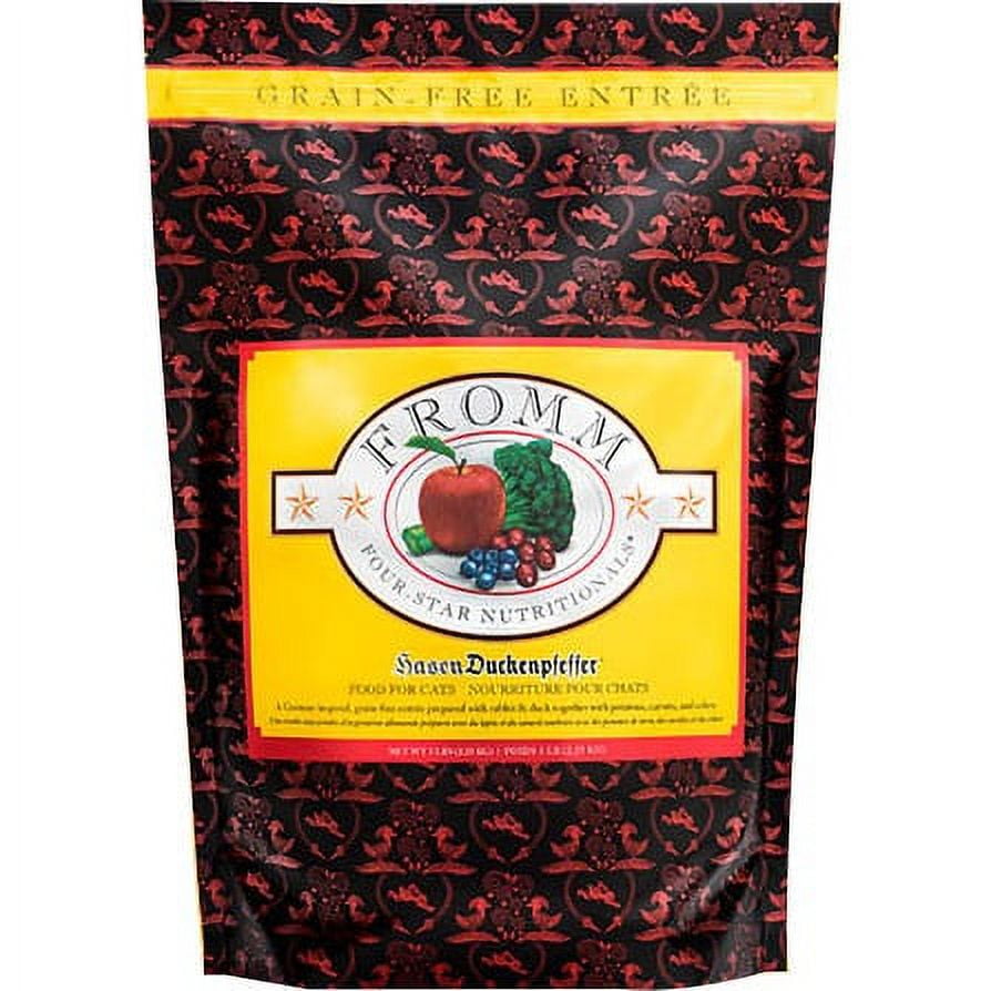 Fromm Four Star Nutritionals Grain-Free Rabbit & Duck Dry Cat Food, 5 ...