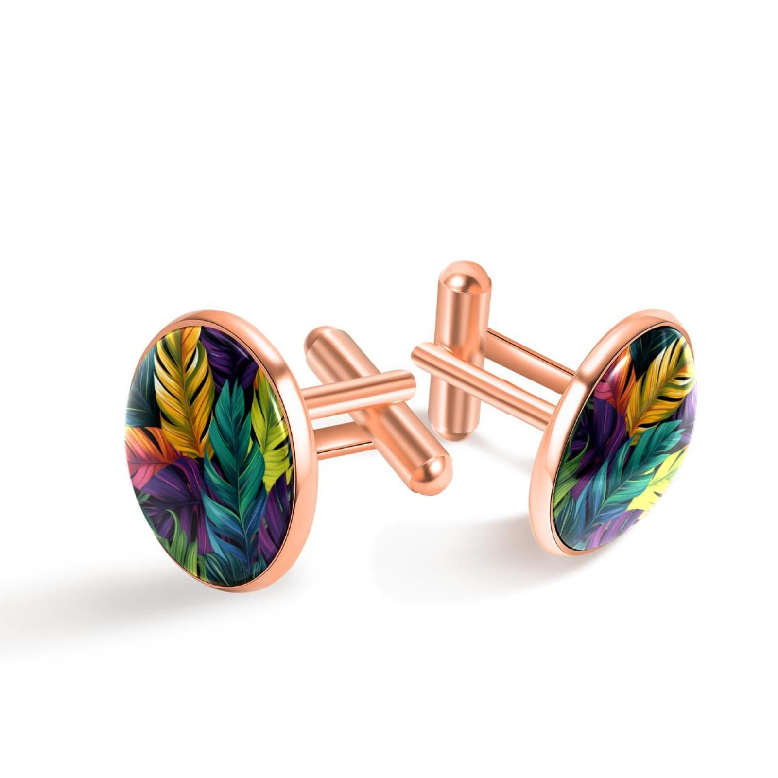Frond Elegant Mens Cufflinks Set, Made of Stainless Steel, Suitable for ...