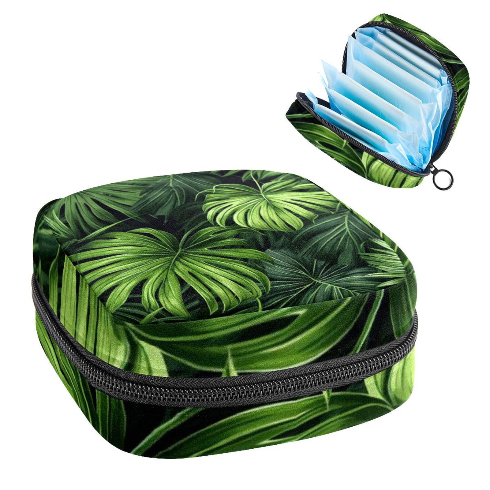 Frond Period Pouch - Sanitary Napkin Purse, Small Zipper Cosmetic Pouch ...