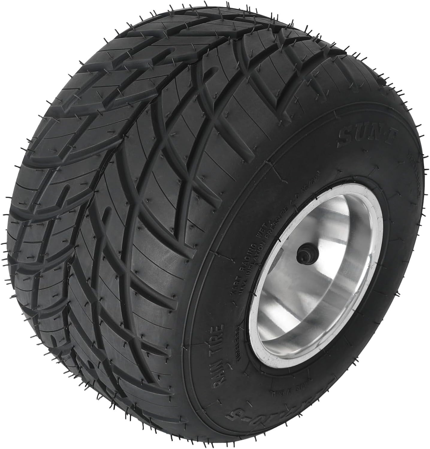 Front 10x4.50-5 Tubeless Tire and Rear 11x7.10-5 Go Kart Wheels Racer ...