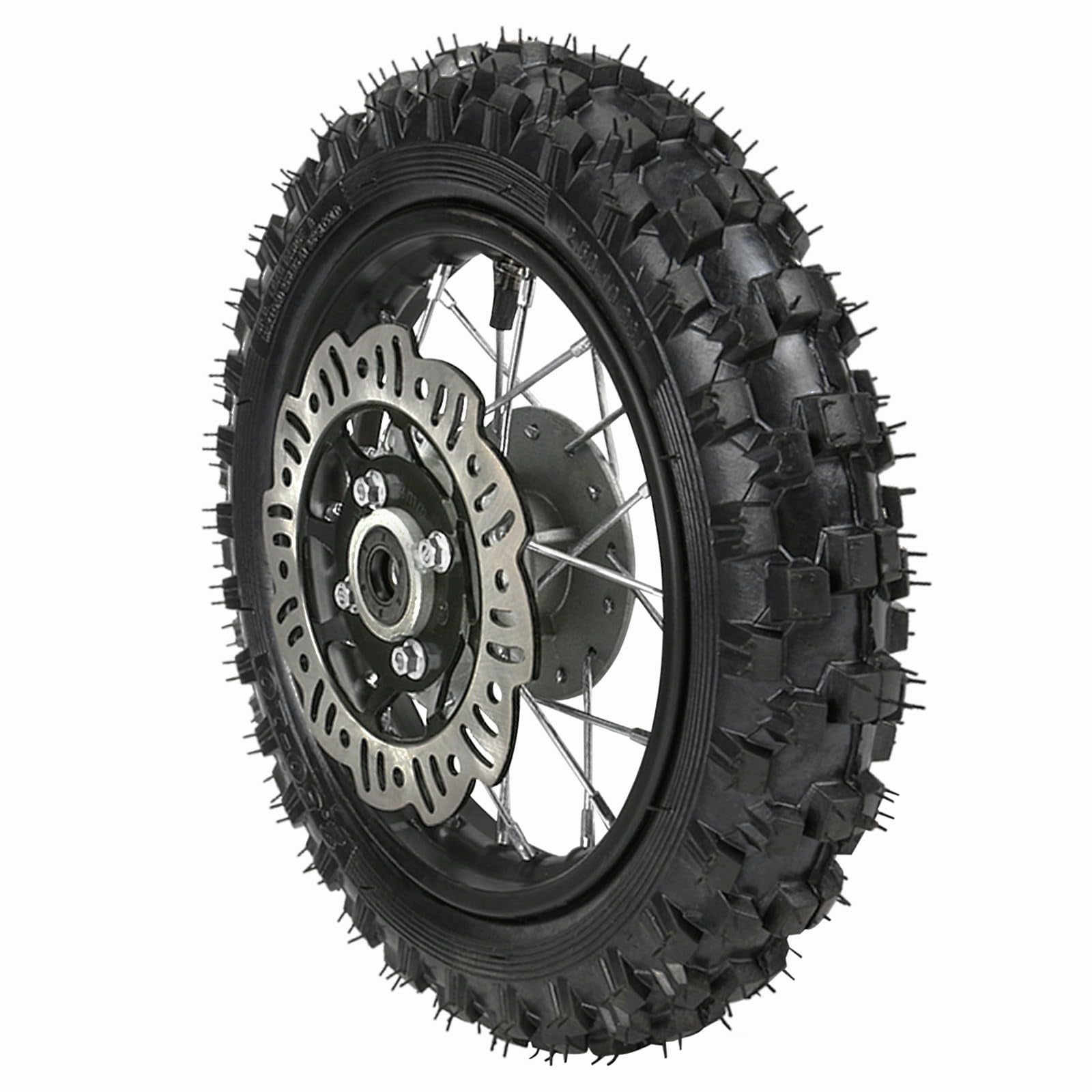 Front 2.50-10 Dirt Bike Tire 10" Disc Brake Tire Rim Wheel Assembly ...