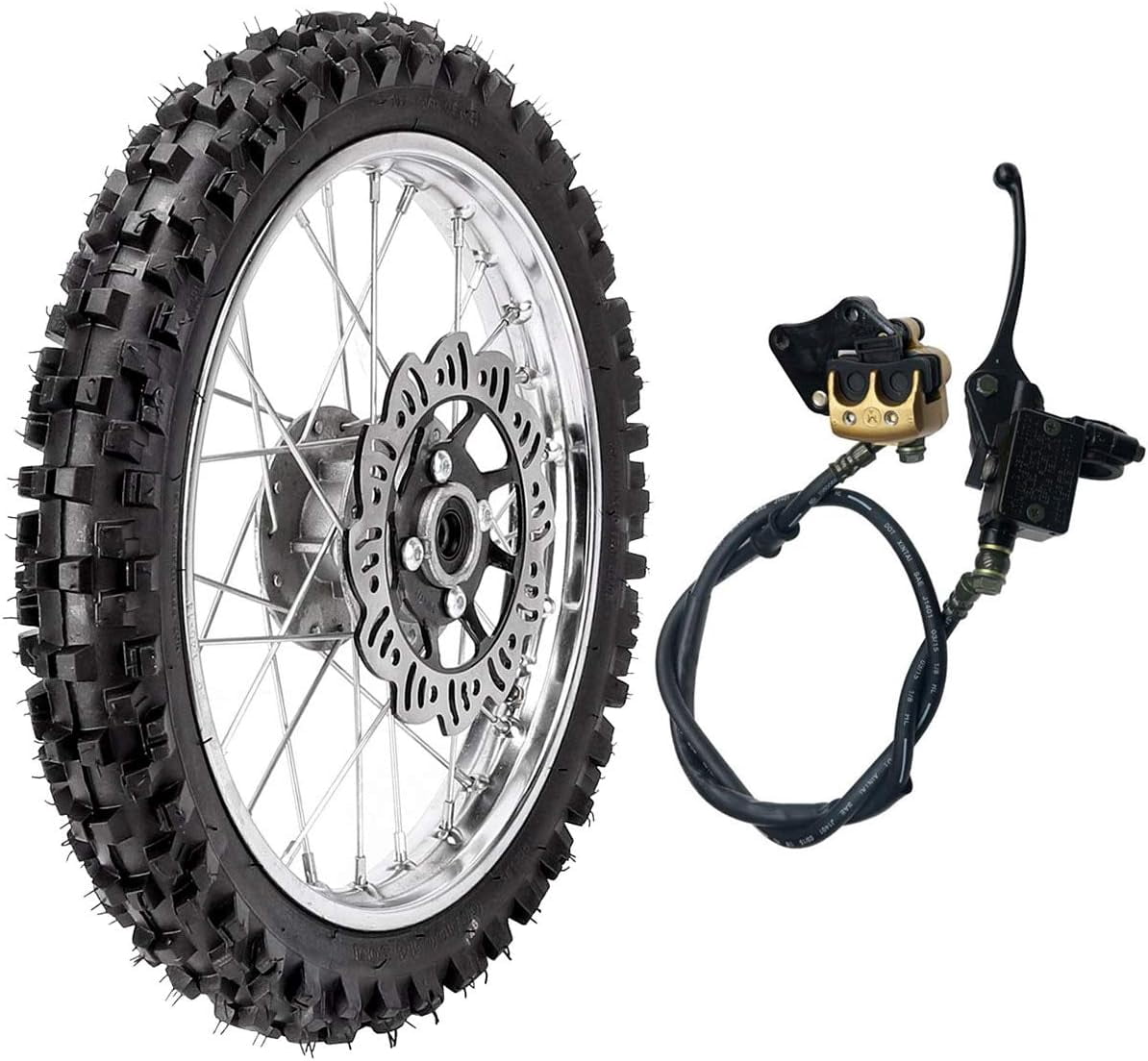 Front 2.50-14 | 60/100-14 1.4x14 inch Wheel Tire Rim With 12mm Bearing ...