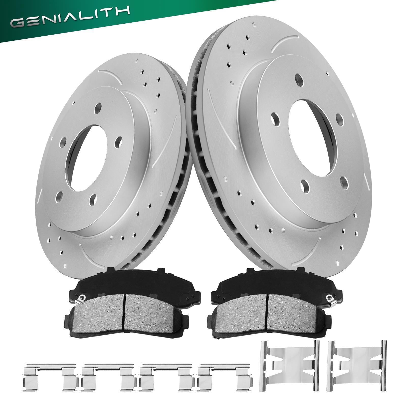 Genialith Front Brake Kit, Geomet Coat Brake Rotors & Ceramic Pads Kit ...