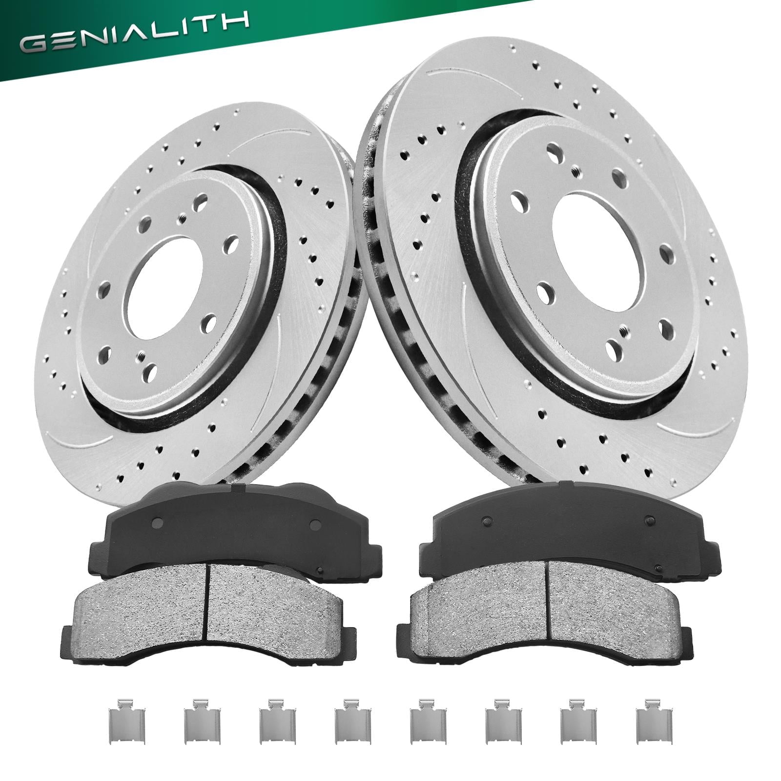 Genialith Automotive Replacement Brake Kits, Front Geomet Coated Brake ...