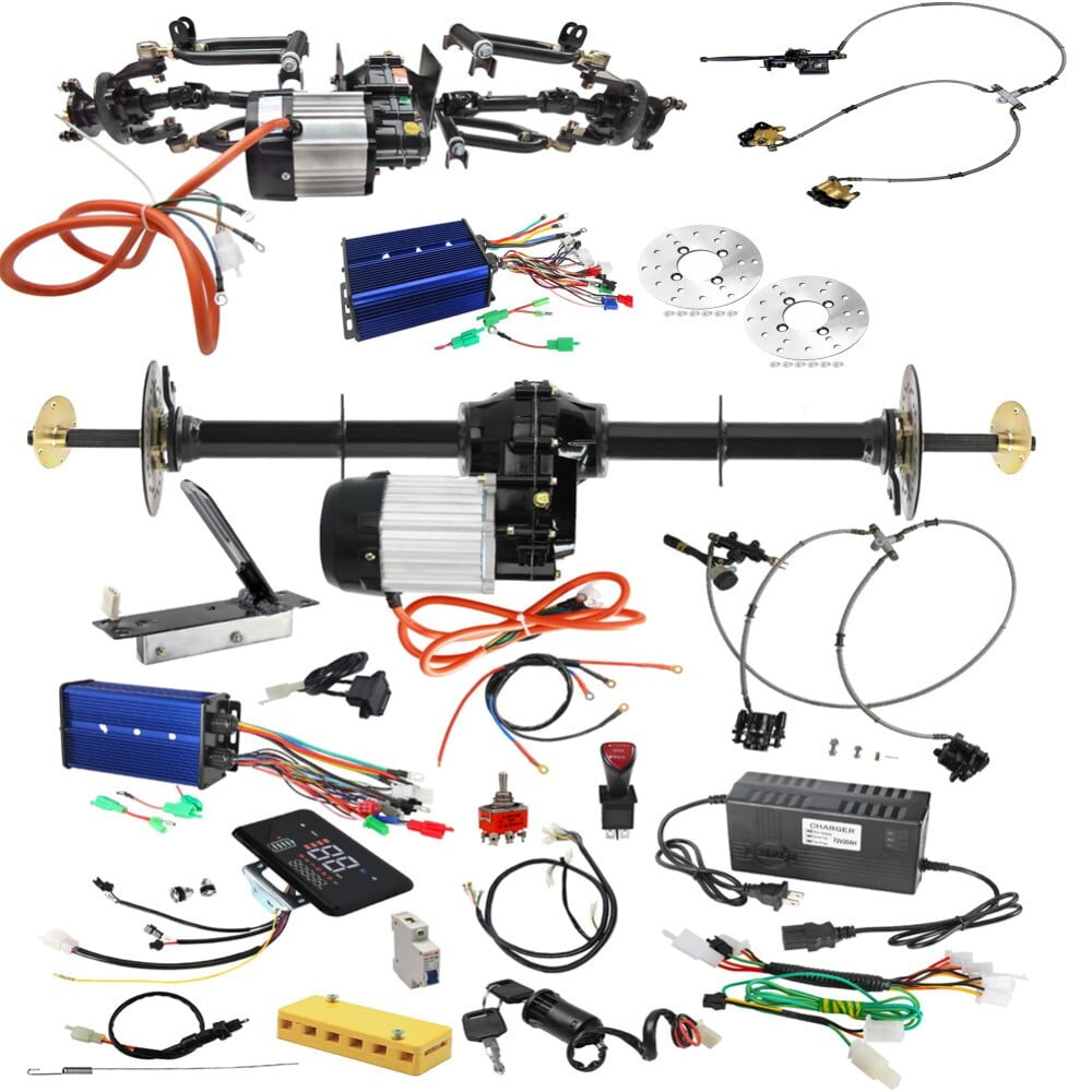 Front 4 Wheel Drive Shaft+40" Rear Axle kit 72v 1500w Differential ...