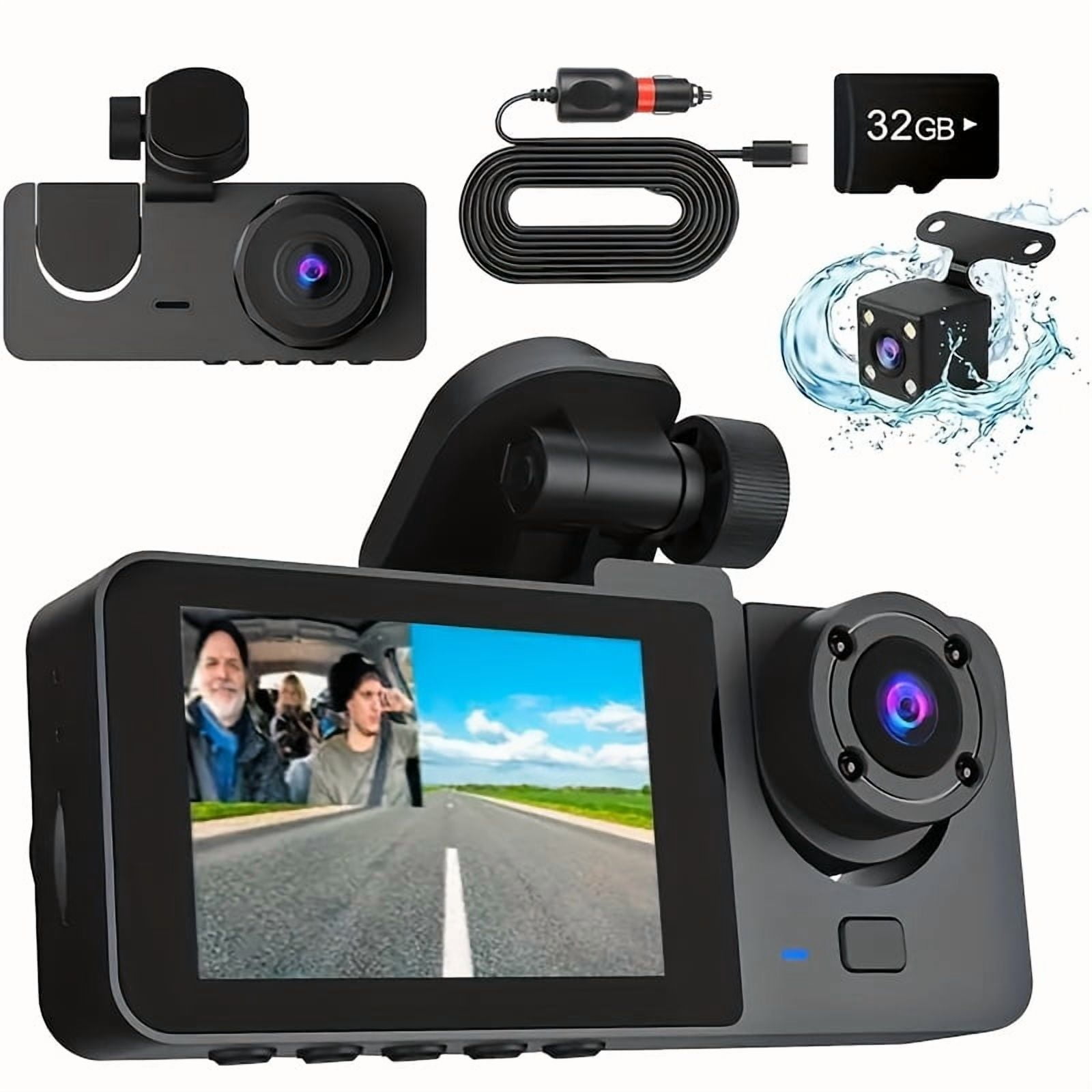 Front 4K & Rear 1080P Three Channel Dash Cam | Built-in Car Driving ...