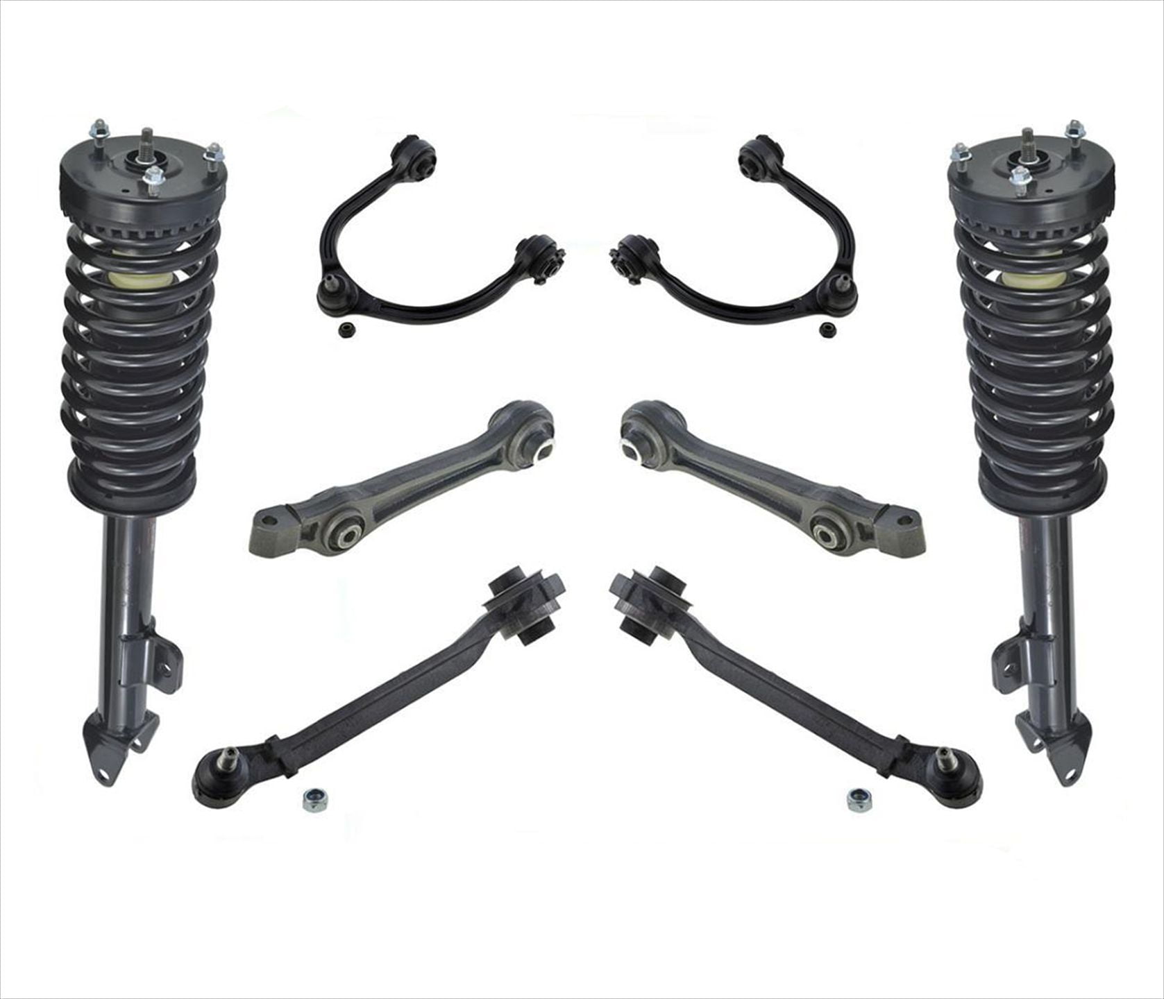 Front 8 Pcs Upper Lower Control Arms & Struts Fits For Chrysler 300 05 ...