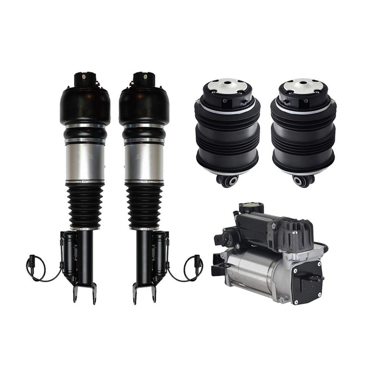 Front Air Strut-Compressor-Rear Air Spring For 2004 2005 Mercedes-Benz ...