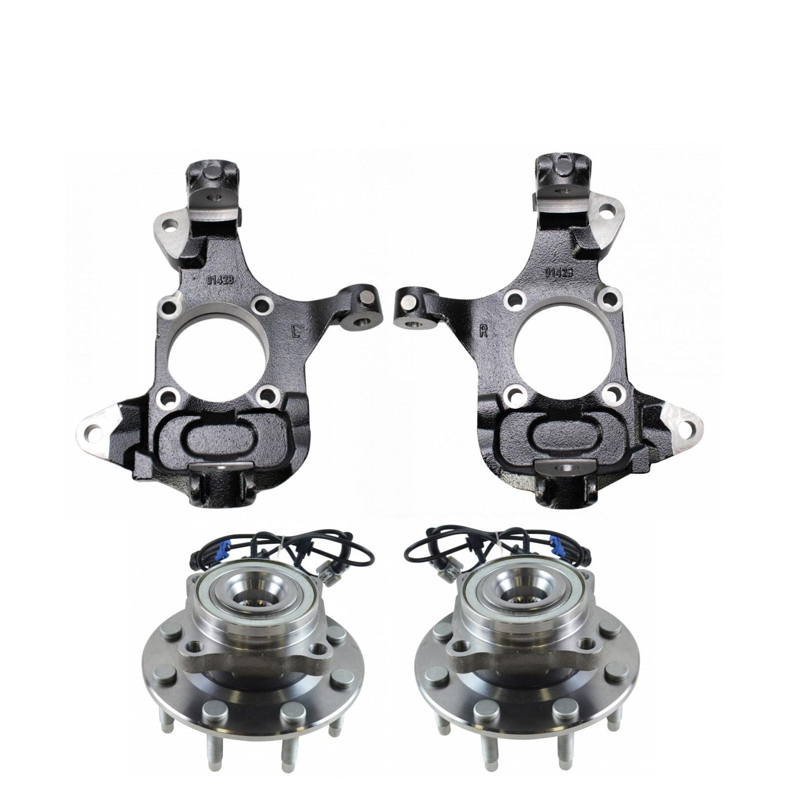 Front All Wheel Drive Wheel Bearing Hub Assembly Knuckle Spindle Kit ...