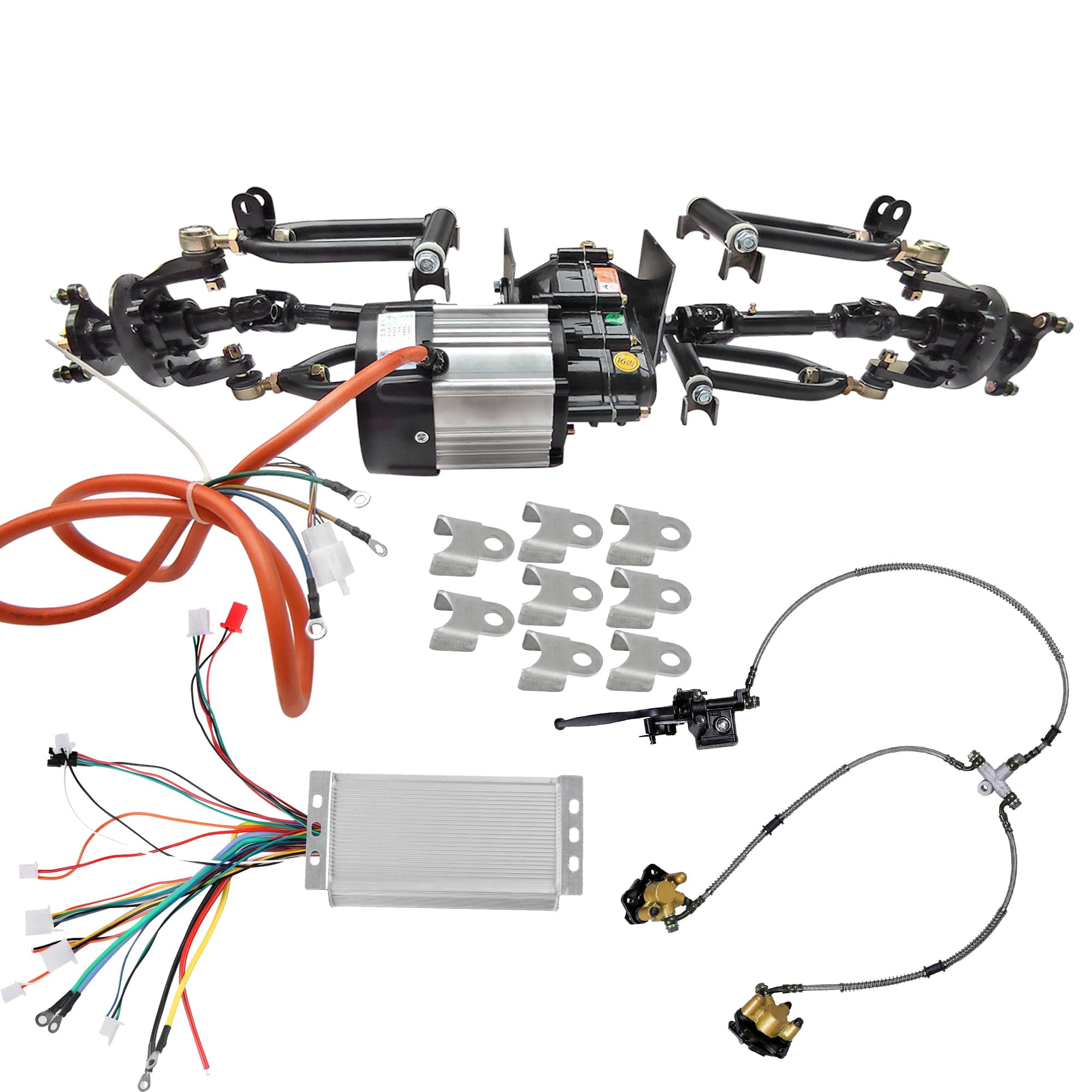 Front Axle Kit 4 Wheel Drive Half Axle Assembly Shock Swingarm Tie Rod ...