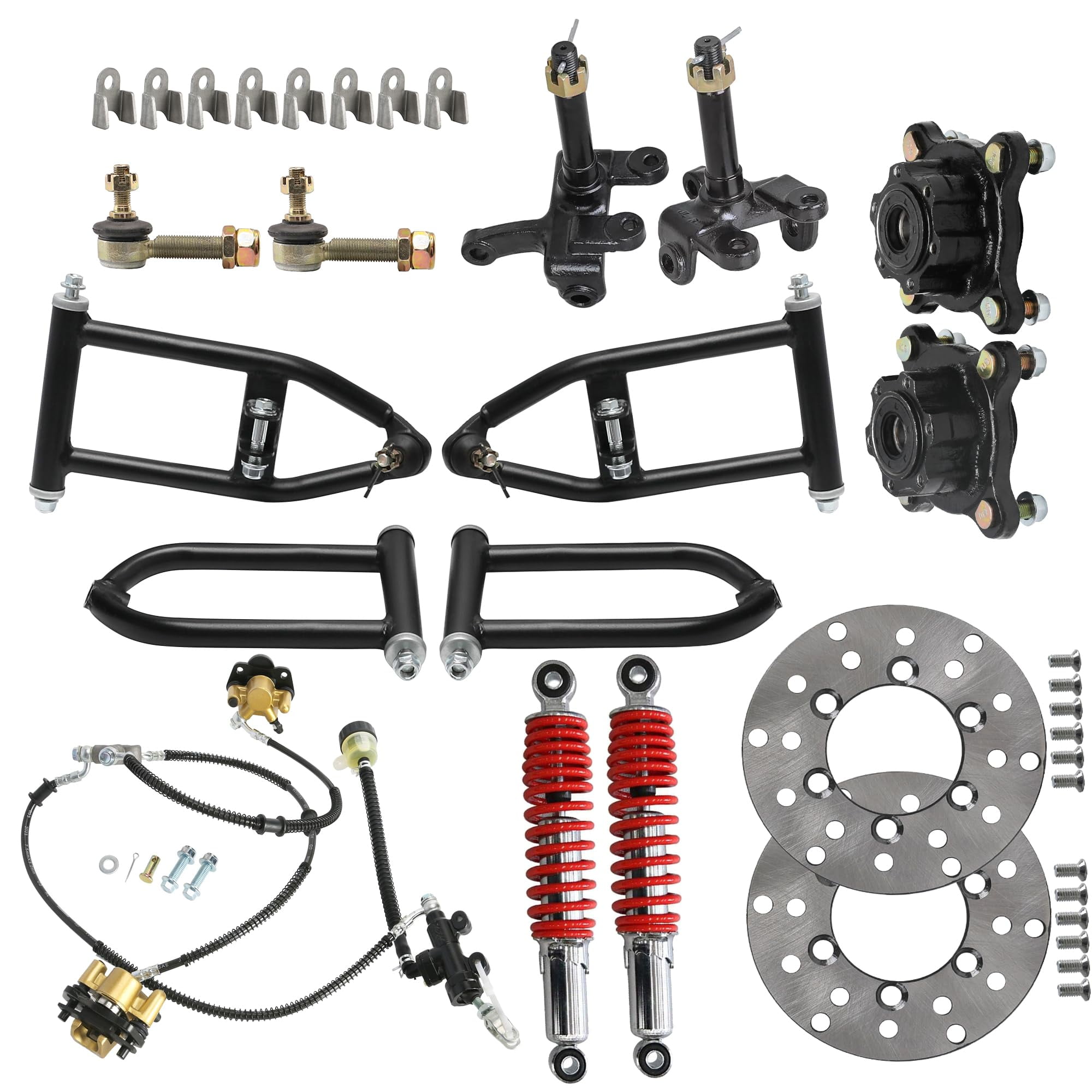Front Axle Kit 4 Wheel Drive Half Axle Assembly Shock Swingarm Tie Rod ...