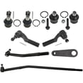 Front Ball Joint Tie Rod End Pitman Arm Kit 9 Piece - Compatible with ...
