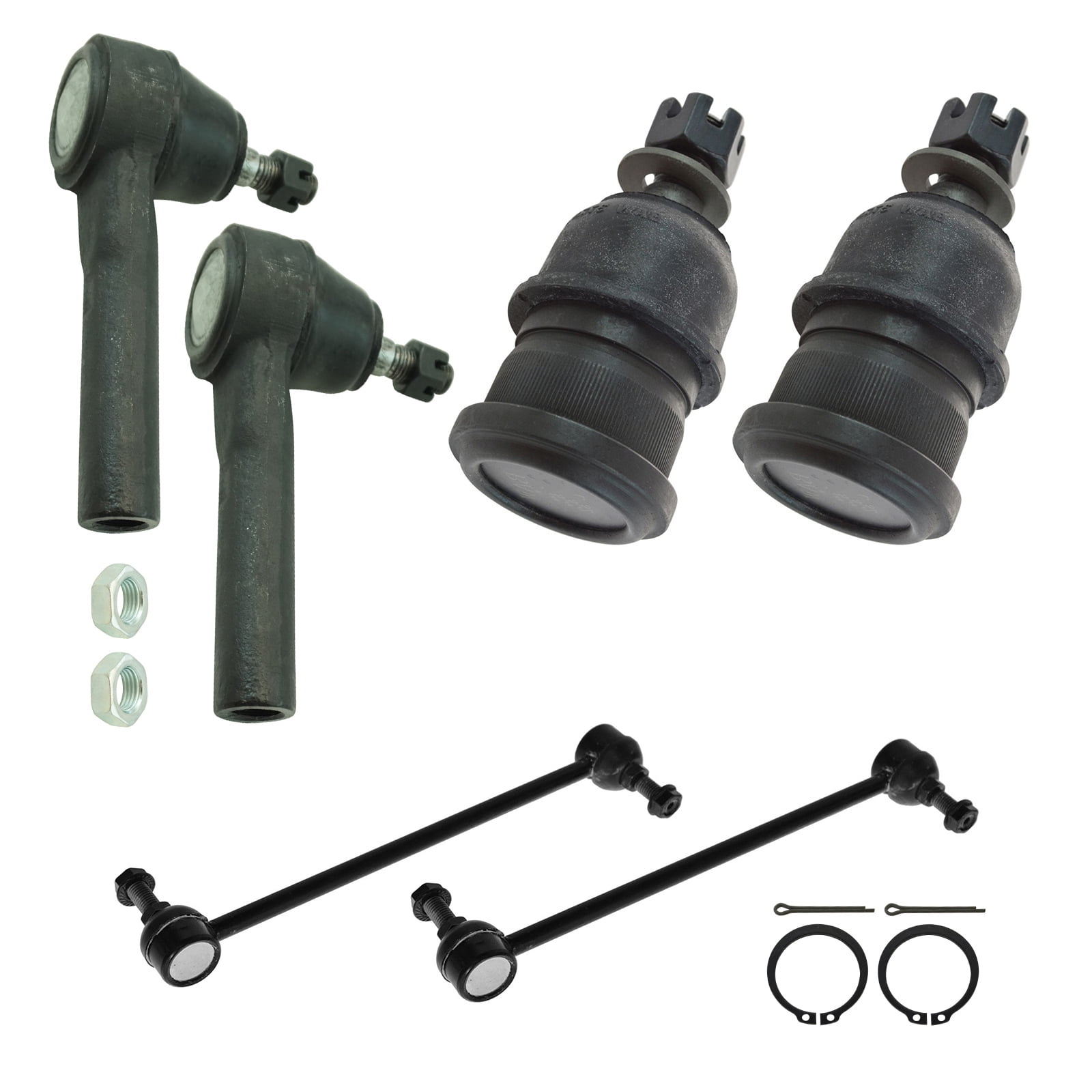 Front Ball Joint Tie Rod End Sway Bar Link Steering Suspension Kit Set ...