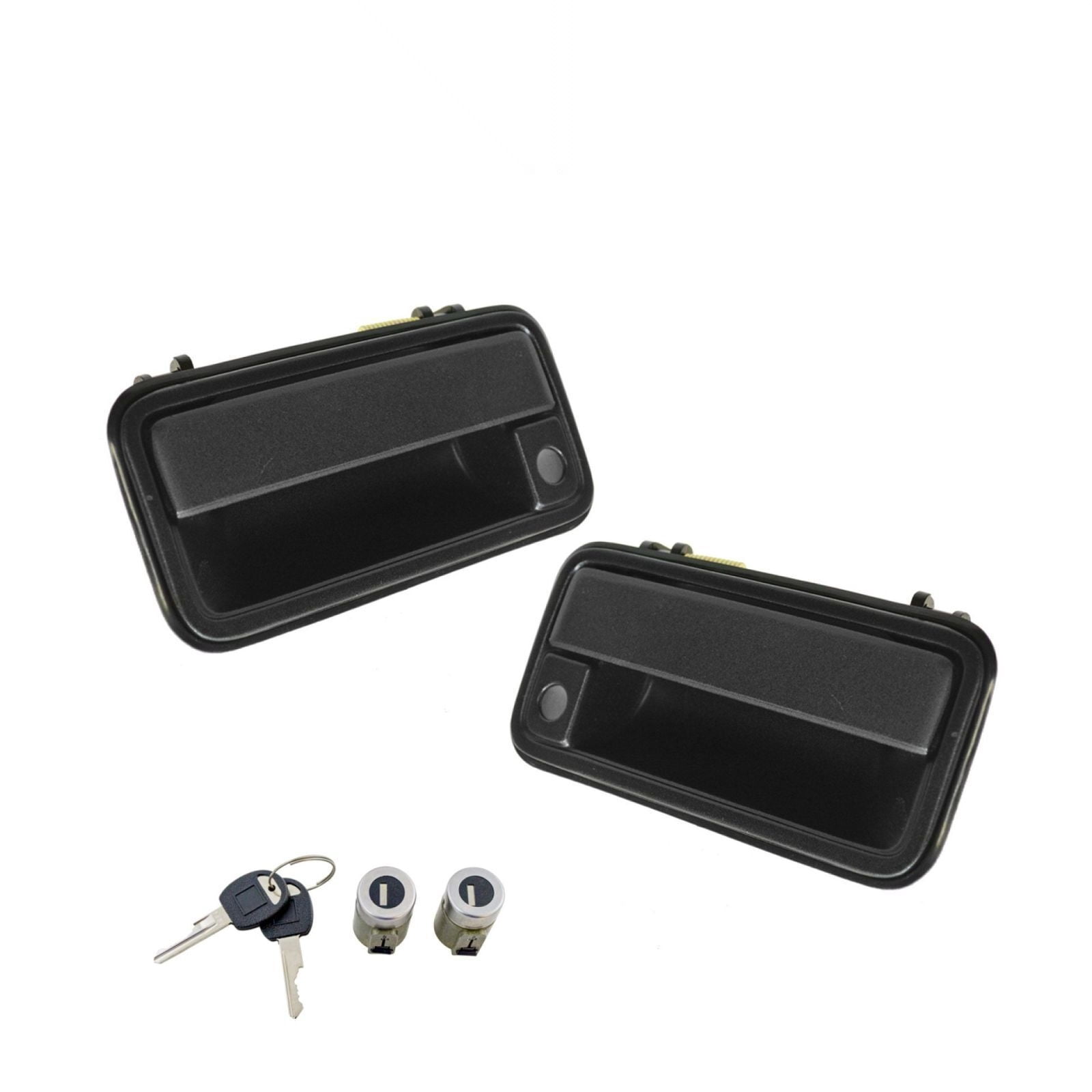Front Black Exterior Outside Door Handle with Lock Cylinder Kit Set for ...