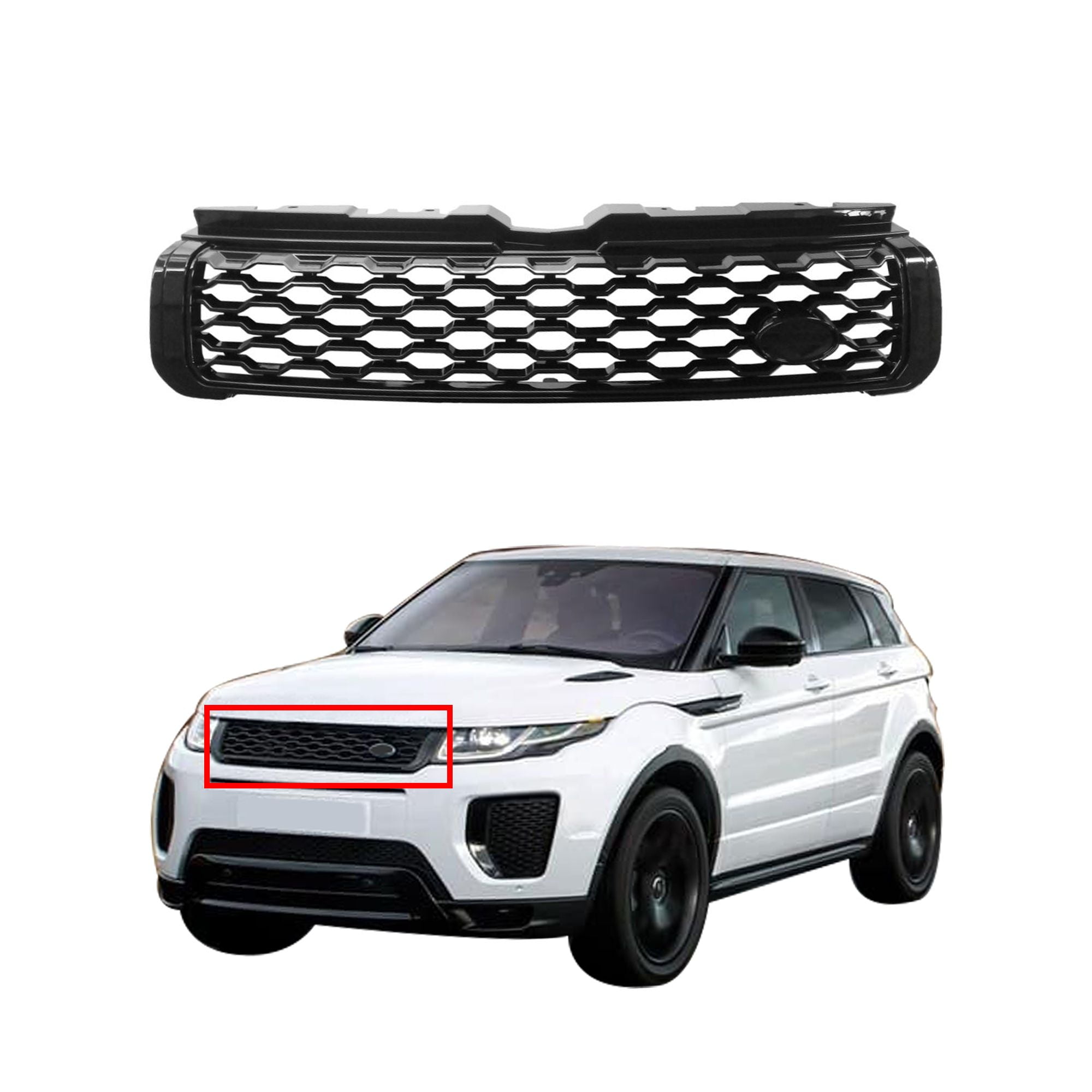 Front Black Honeycomb Mesh Grille For 2012-2018 Land Rover Range Rover ...