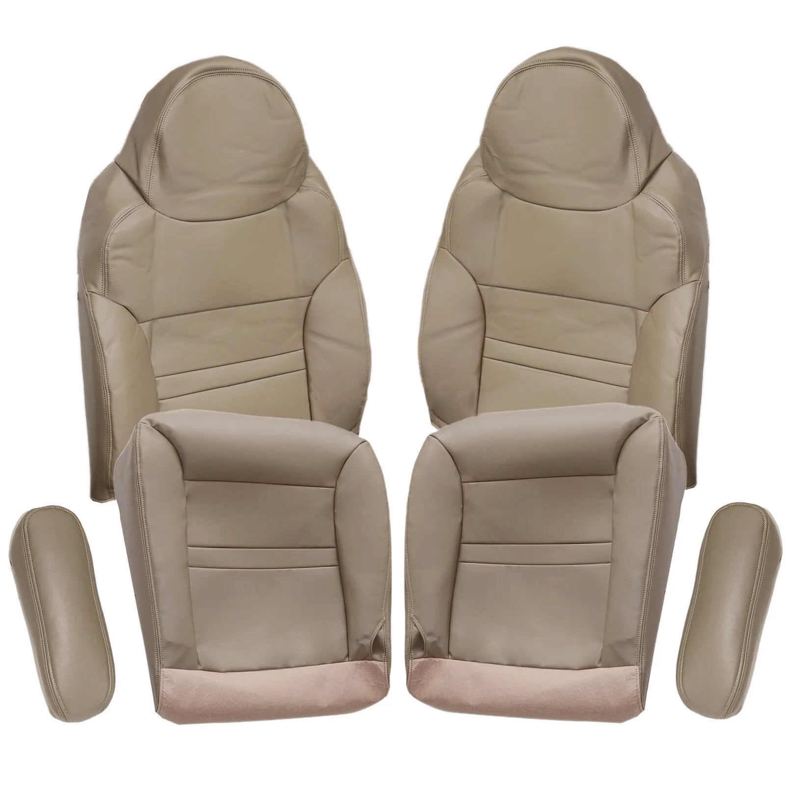 Front Bottom &Top Leather Seat Cover For Ford Excursion Limited XLT ...