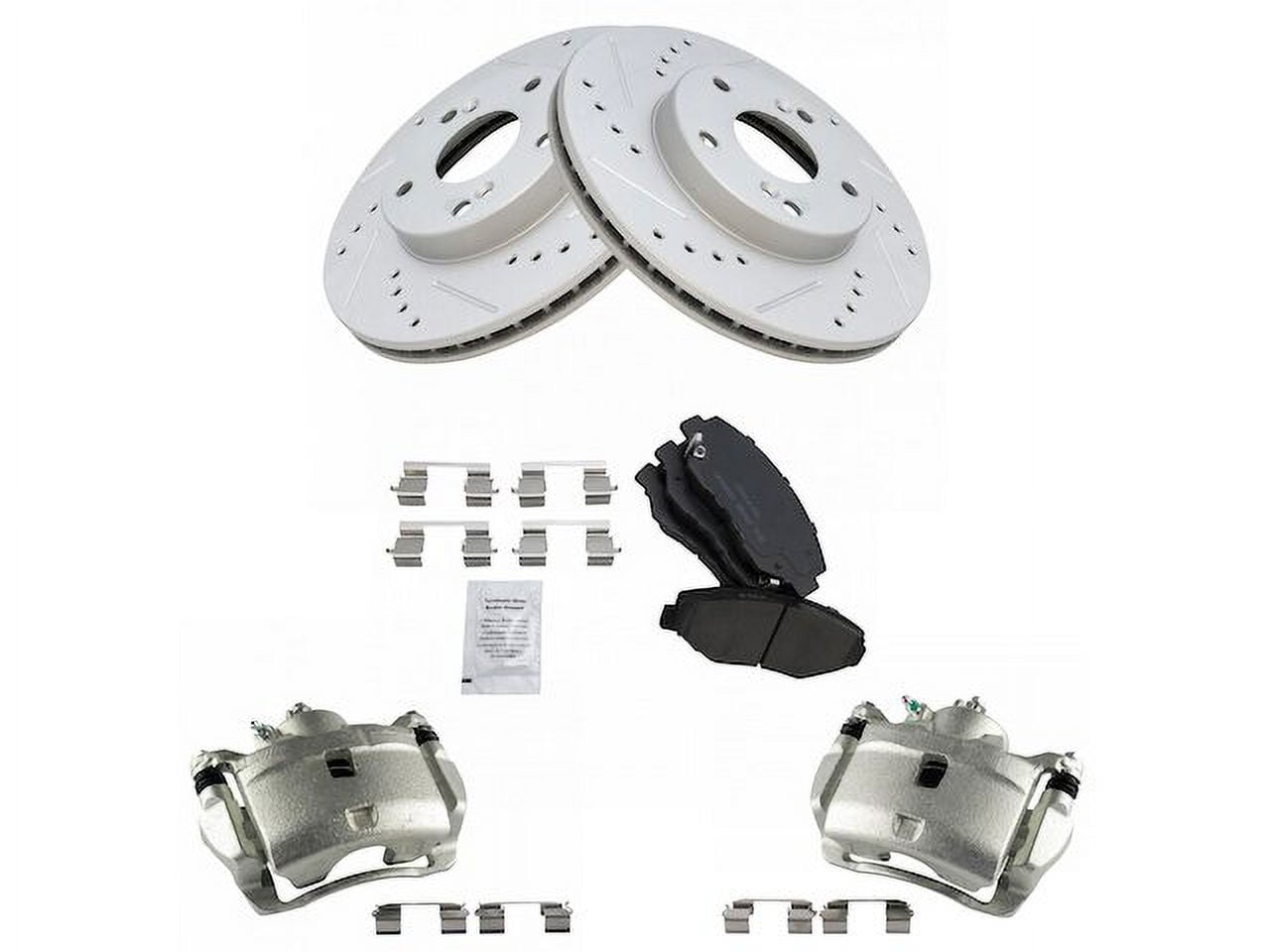 Front Brake Pad Rotor and Caliper Set - Compatible with 2003 - 2017 ...