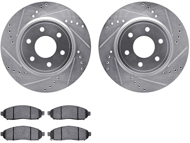 Front Brake Pad and Rotor Kit - Compatible with 2005 - 2022 Nissan ...