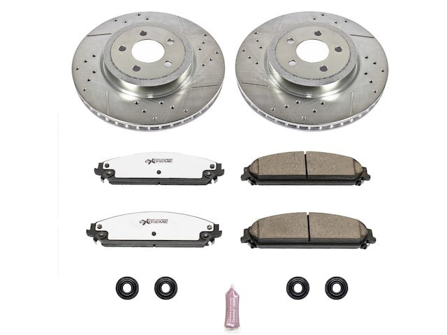 Front Brake Pad and Rotor Kit - Compatible with 2005 - 2023 Chrysler ...