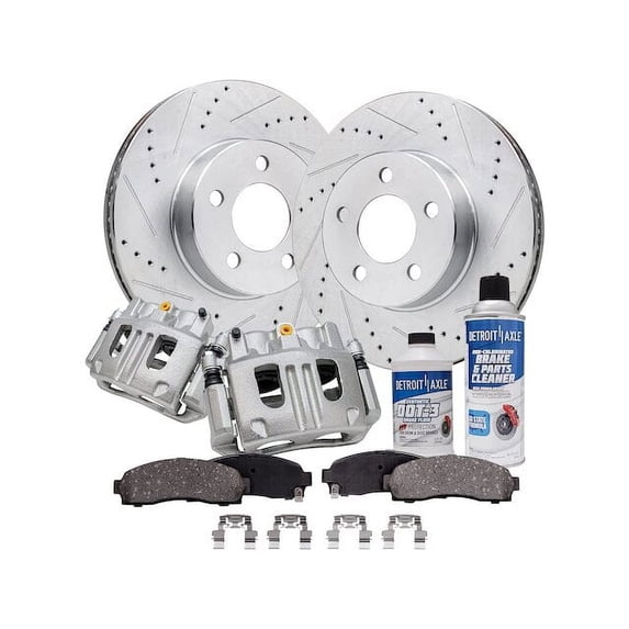 Front Brake Pad Rotor and Caliper Set - Compatible with 2001 - 2002 ...