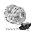 Front Brake Pad and Rotor Kit 6 - Compatible with 2004 - 2010 Toyota ...