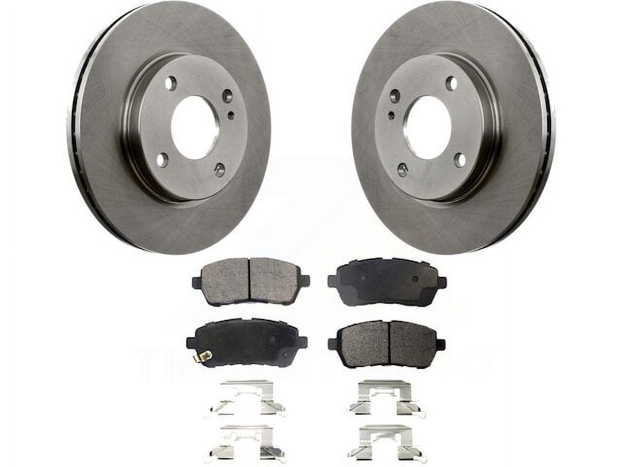 Front Brake Pad and Rotor Kit - Compatible with 2011 - 2019 Ford Fiesta ...