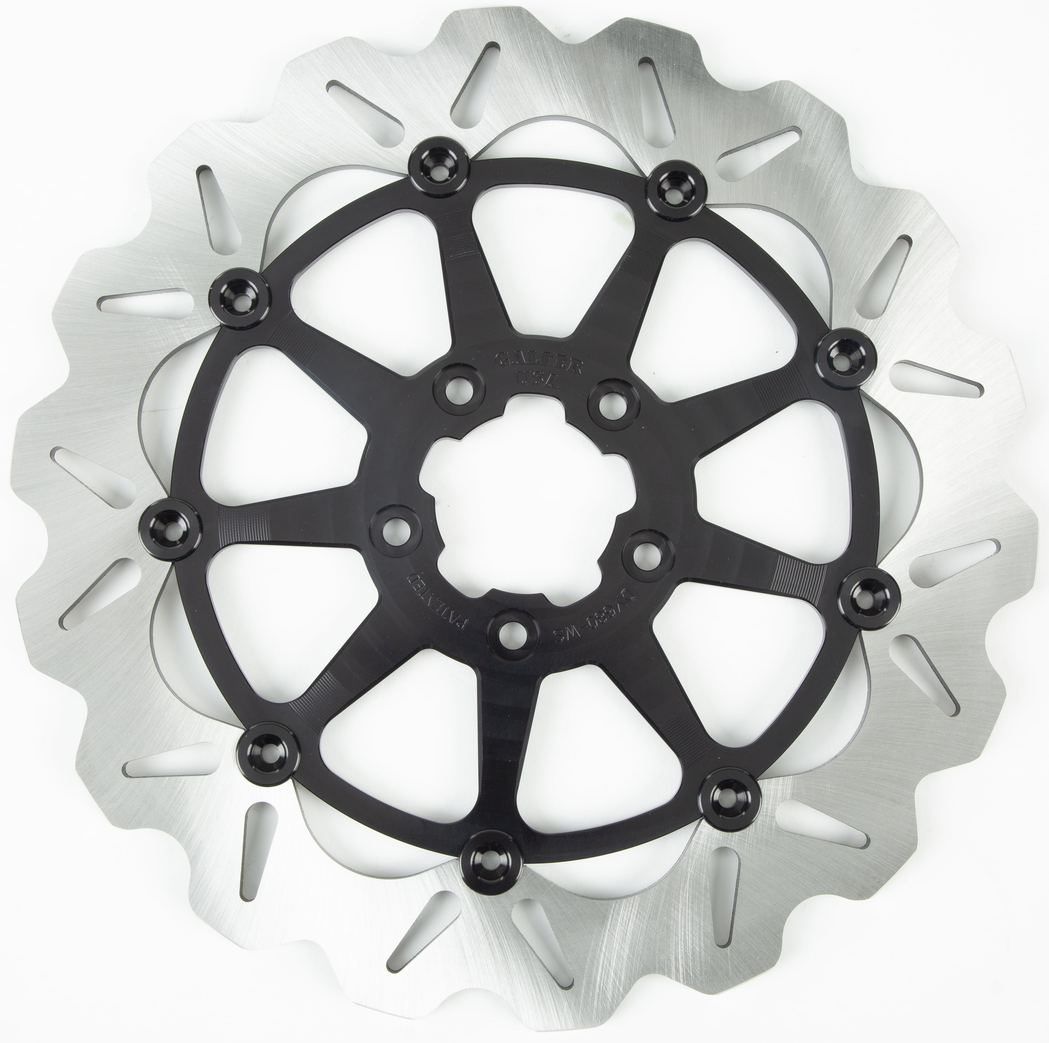 Front Brake Wave Rotor - 12.5in. - Full Floating with Black Aluminum ...