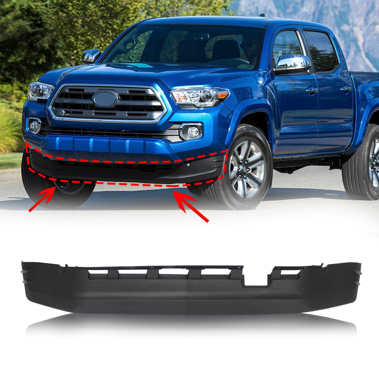 Front Bumper Air Dam Deflector For 2016-2020 Toyota Tacoma - Walmart.com