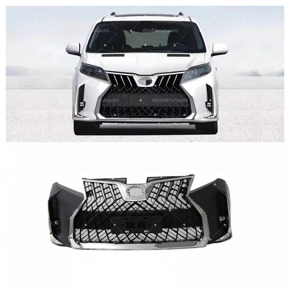 Front Bumper Body Kit Fit for 11-21 Toyota Sienna Upgrade LM Style w ...