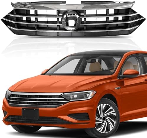 Front Bumper Center Grille With Chrome For 2019 2020 2021 Volkswagen ...