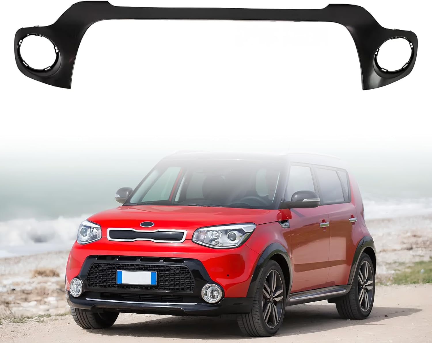Front Bumper Cover Compatible with 2017-2019 Soul EX, Plus, 2.0L 4Cyl ...