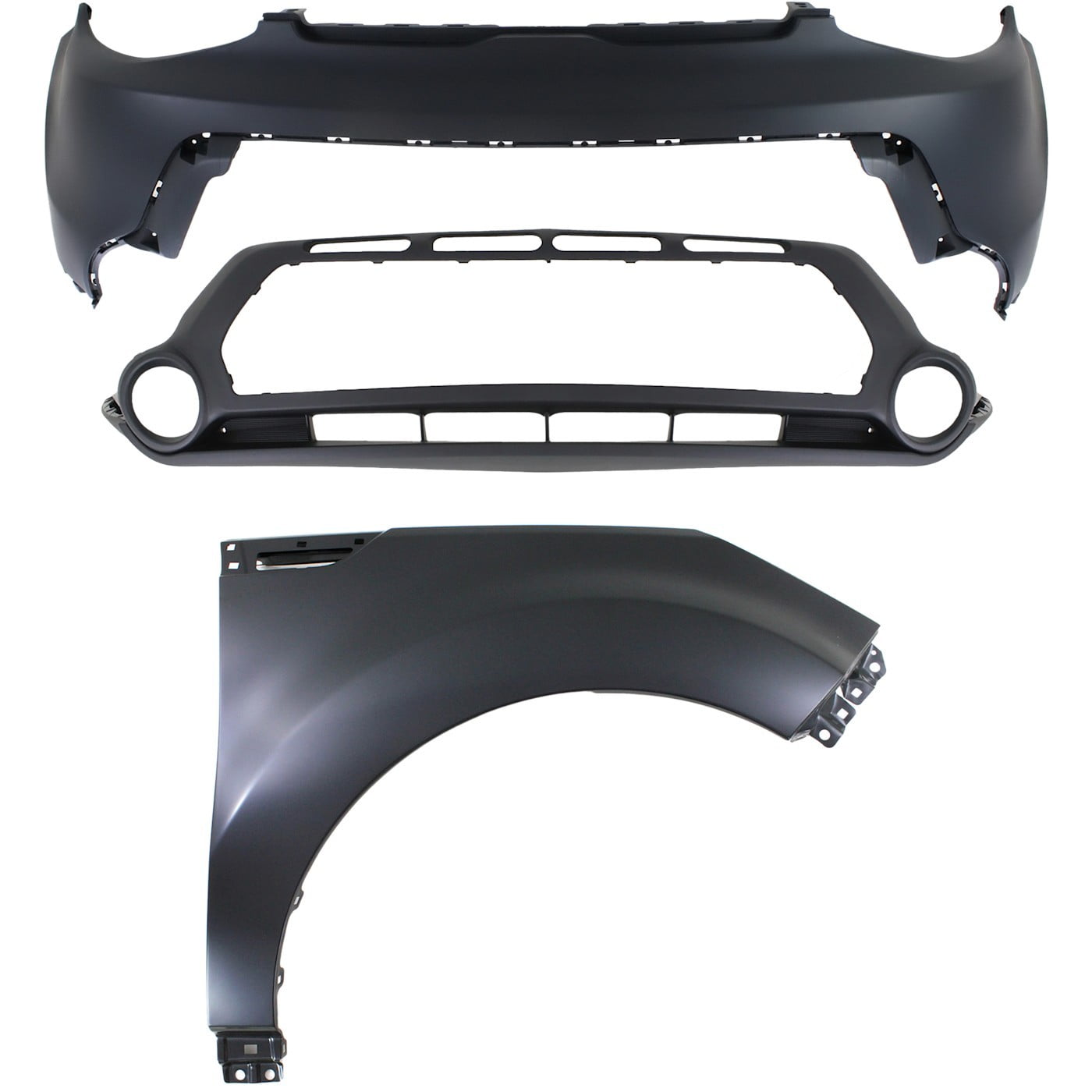Front Bumper Cover and Fender Kit for 2014-2016 for Kia for Soul ...