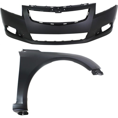 Front Bumper Cover Fender Kit For 2011-14 Chevrolet Cruze Primed With ...