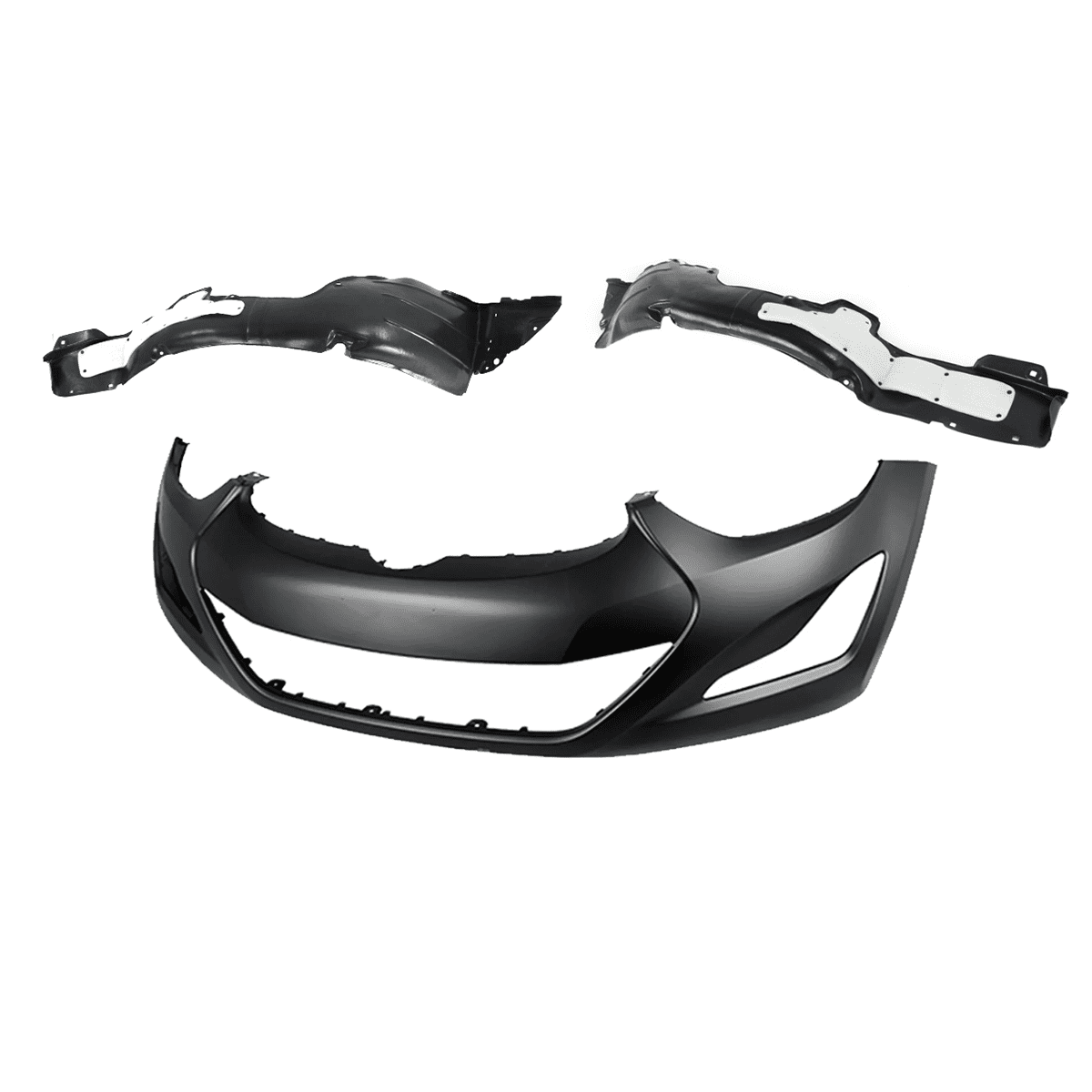 Front Bumper Cover & Fender Liner Kit for Hyundai Elantra 2014-2016 ...