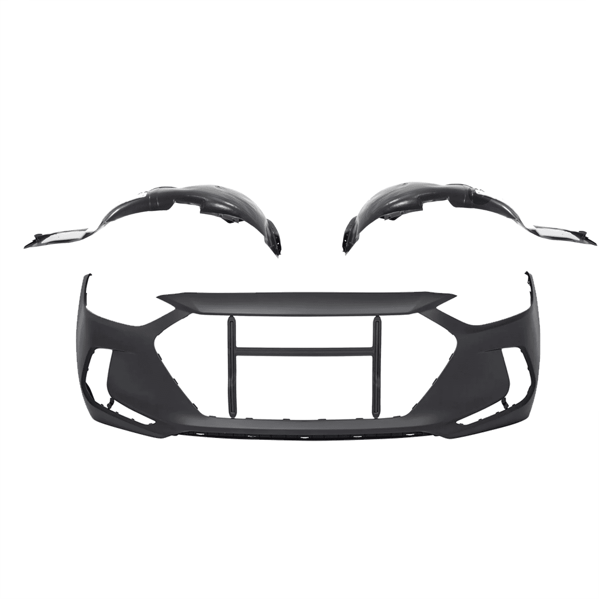 Front Bumper Cover & Fender Liner Kit for Hyundai Elantra 2017-2018 ...