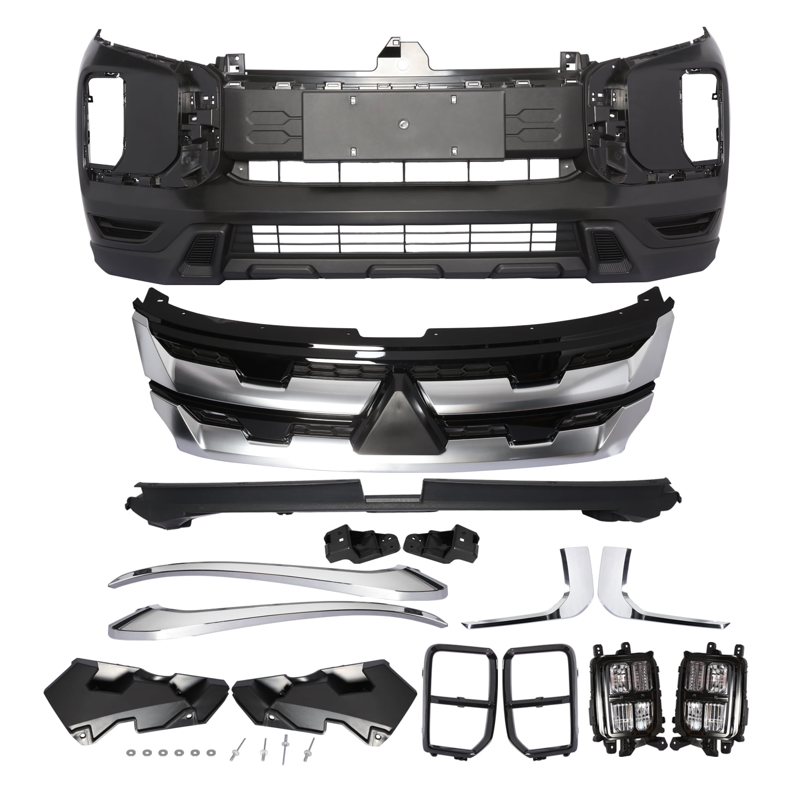 Front Bumper Cover with Fog Lights and Grill 15pc Set Fit For 2020-2023 ...