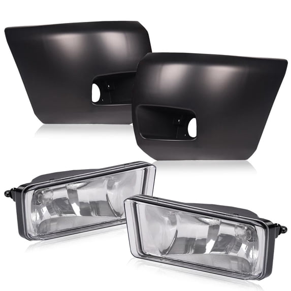 Front Bumper End Cap Fog Lights Fog Lamp Fit for Chevy Silverado 1500 ...
