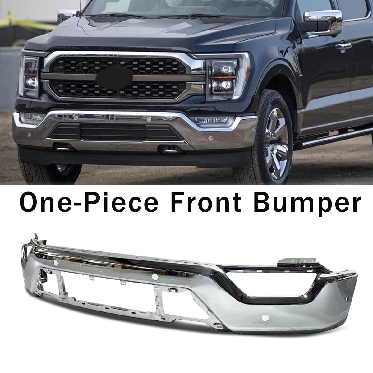 Front Bumper Face Bar for 2021 2022 2023 Ford F-150 F150 with Fog ...