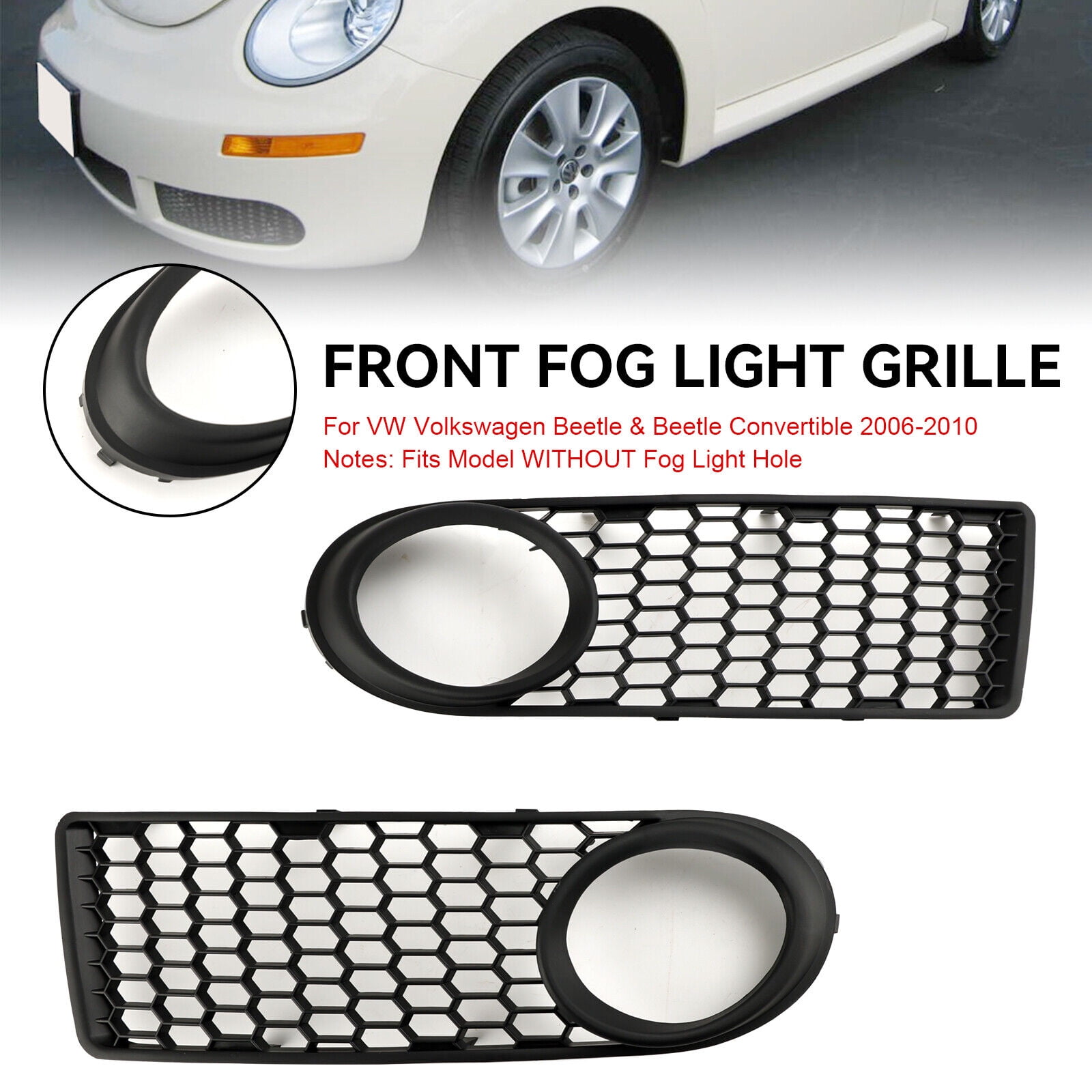 Front Bumper Fog Light Grille Fit VW VW Beetle & Beetle Convertible #1 ...
