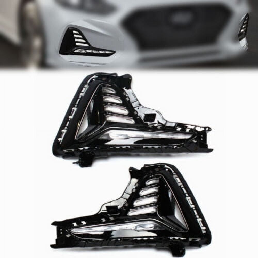 Front Bumper Fog Lights For Hyundai Sonata Left + Right LED DRL Lamps ...