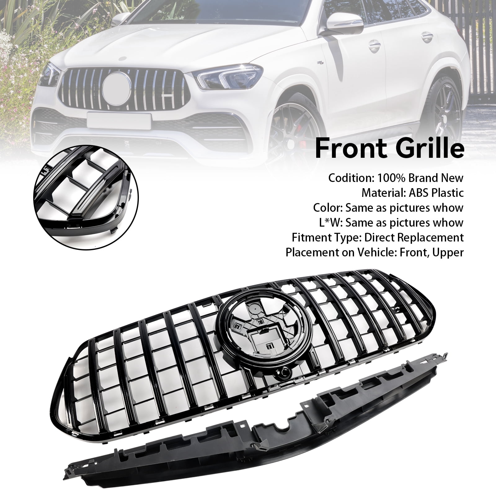 Front Bumper Grill Grille Fit For Mercedes Benz W167 GLE350 GLE450 AMG ...