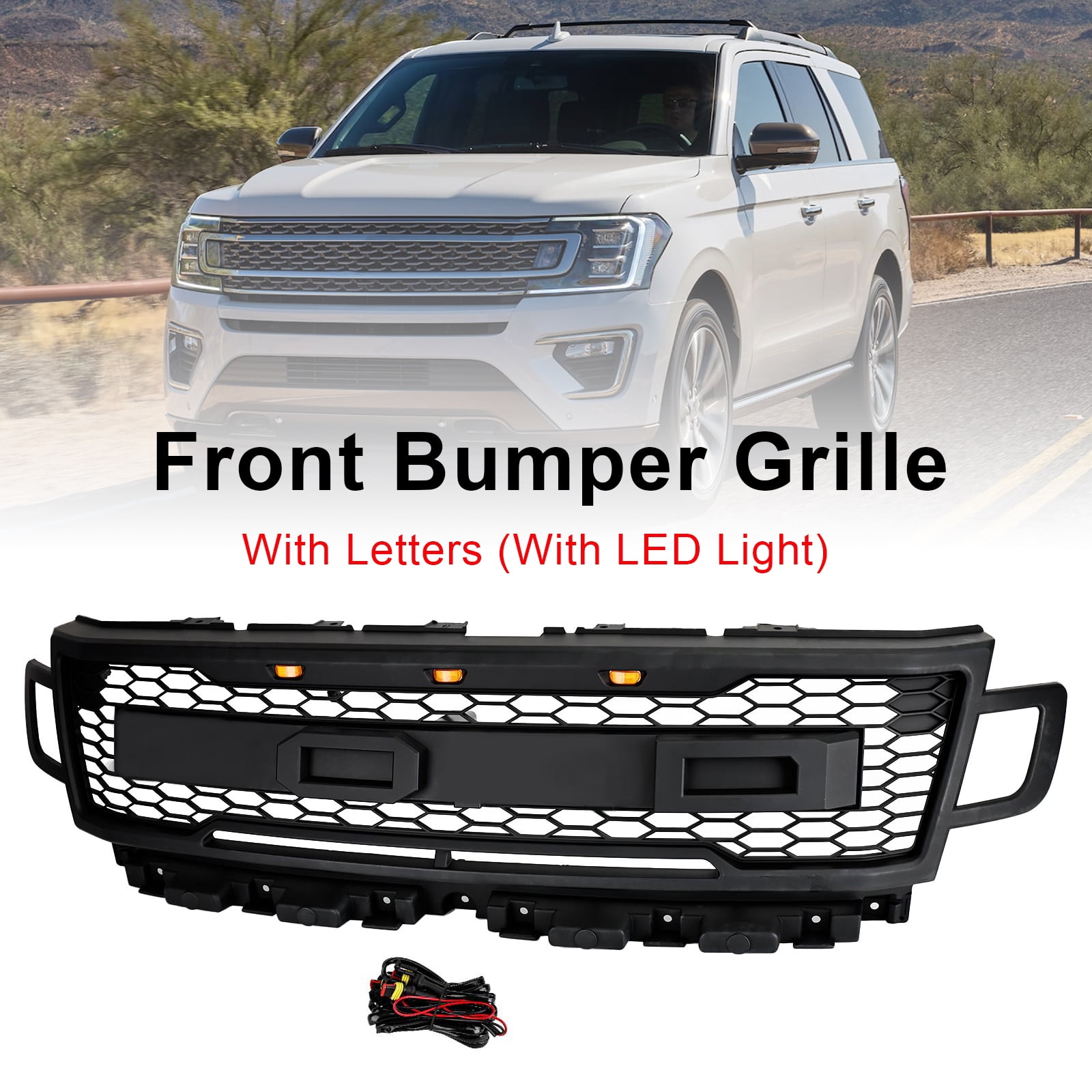 Front Bumper Grill Grille Fit for Ford Expedition 2018-2021 Raptor ...