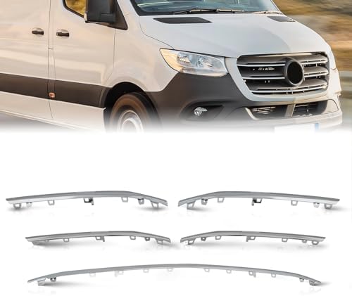 Front Bumper Grill Trim Chrome Set Fit for 2019 2020 2021 2022 2023 ...
