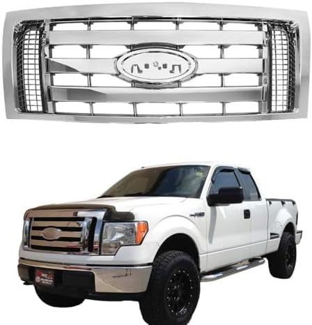 Front Bumper Grille Assembly Compatible with 2009-2014 Ford F-150 F150 ...