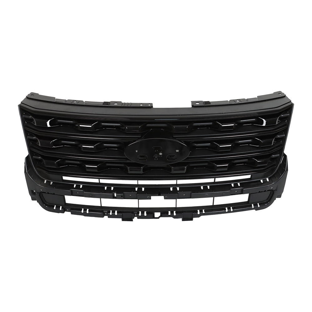Front Bumper Grille Black For 2016-2017 Ford Explorer Grille Glossy ...