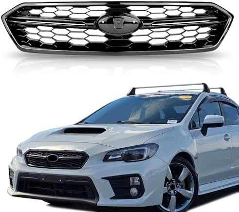 Front Bumper Grille Black Grill Assembly STI Style For 2018 2019 Subaru ...